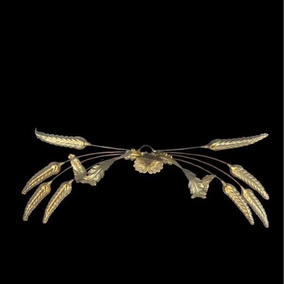 Vintage | Accents | Vtg Hollywood Gold Brass Wheat Sheaf Wall Sculpture ...